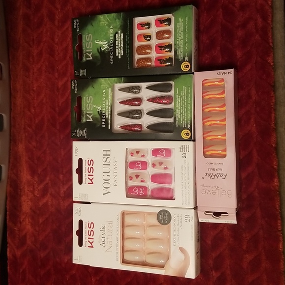 Kiss | Makeup | Kiss Acrylic Nails Sets Lot Bundle | Poshmark